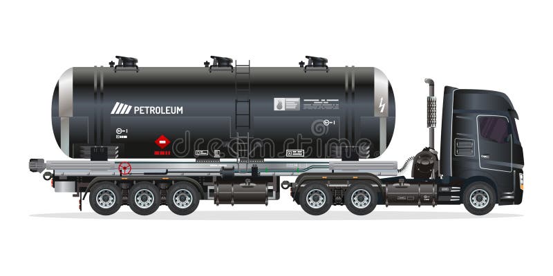 Petroleum Liquid Oil Tanker Truck Semi Trailer Heavy Cargo Industries ...