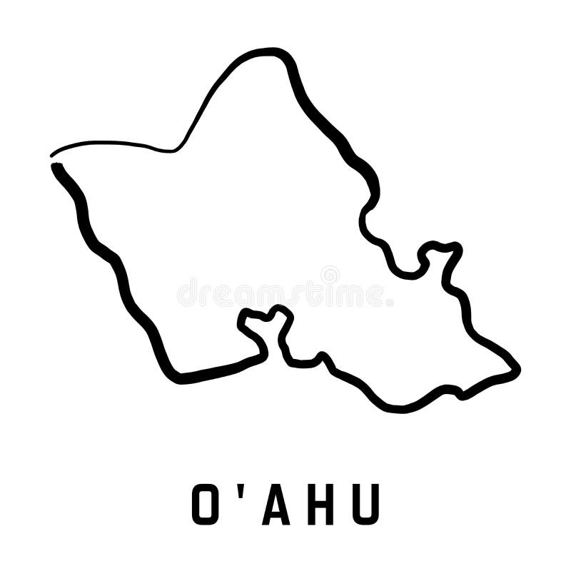 Honolulu Island Outline