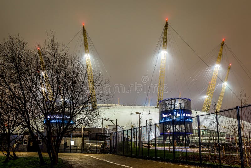 O2 Arena in the Night, London Editorial Stock Image - Image of city ...