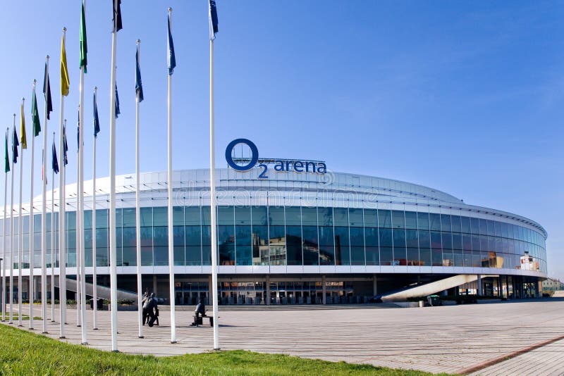 O2 Arena, Vysocany, Prag, Tschechische Republik Redaktionelles Foto ...