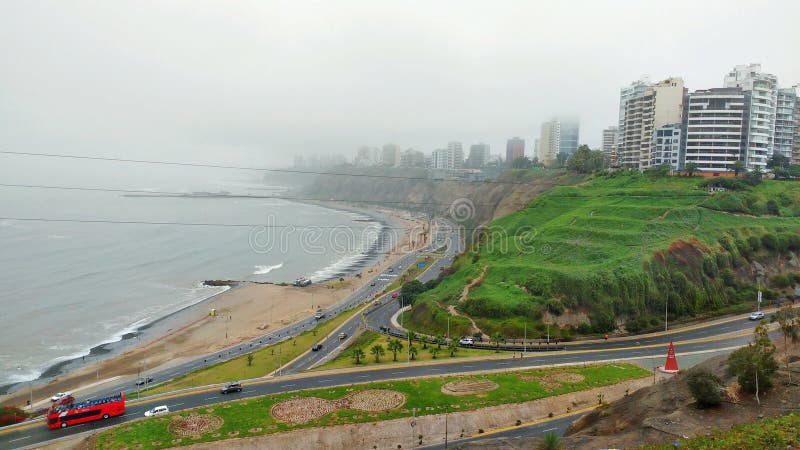 O Beira-mar Da Cidade De Lima, Peru Imagem de Stock - Imagem de ...