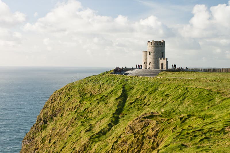 O'Brien's Tower On Cliffs Of Moher In Ireland. Stock Image - Image ...