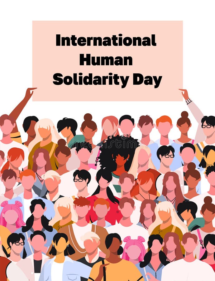 International Human Solidarity Day. Group Portrait of Men and Women ...
