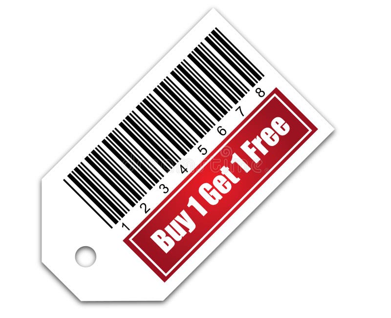 O Código De Barras Com Compra 1 Começ 1 Livre Ilustração Stock ...