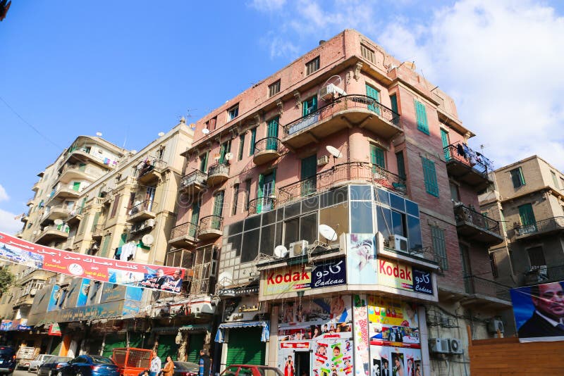 O Cairo do centro imagem de stock editorial. Imagem de monumento ...