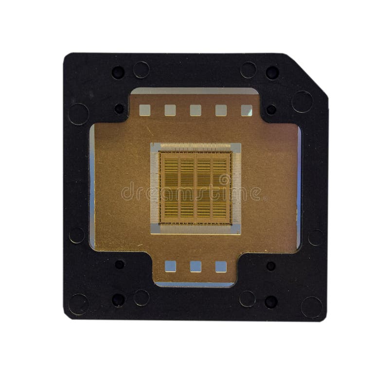 O Chip De Computador No Fundo Branco, Isolado Foto de Stock - Imagem de ...
