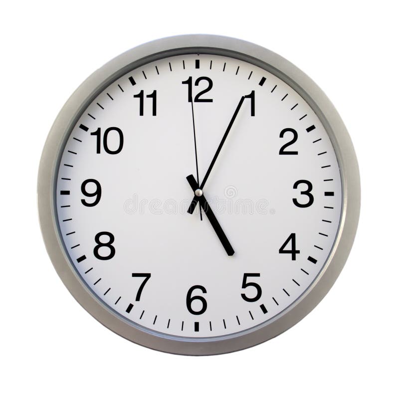 Clock showing 5 o clock stock photo. Image of rush, school - 305388