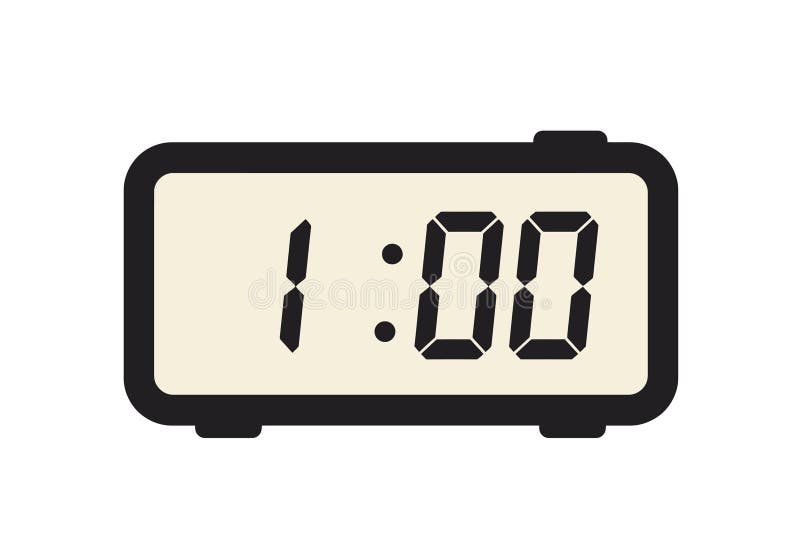 1 o clock clipart. stock illustration. Illustration of hour - 360149565