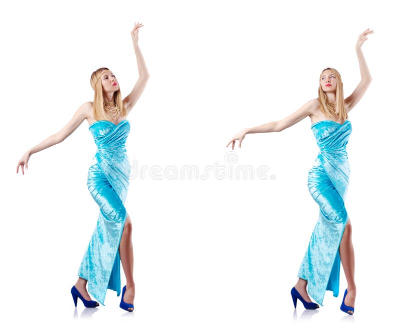 O Conceito Da Forma Com Modelo Alto No Branco Imagem de Stock - Imagem ...