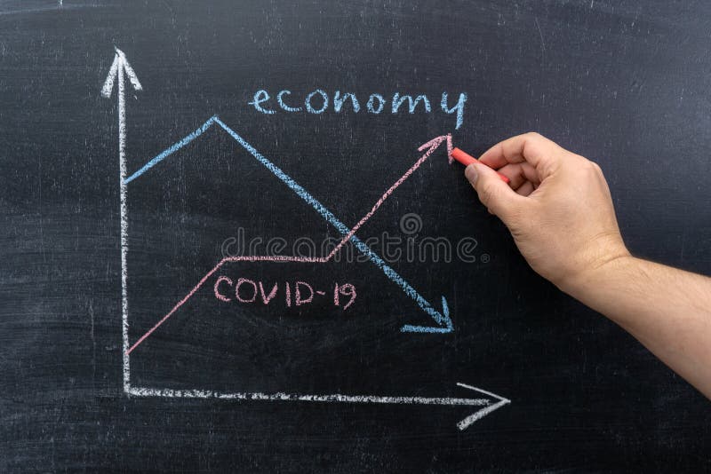 O Conceito De Crise Econômica Associado Ao Código19 Mão De Um Homem