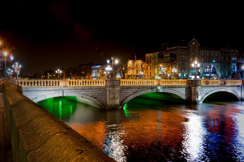 O`Connell Bridge in Dublin editorial photo. Image of bridge - 83152741