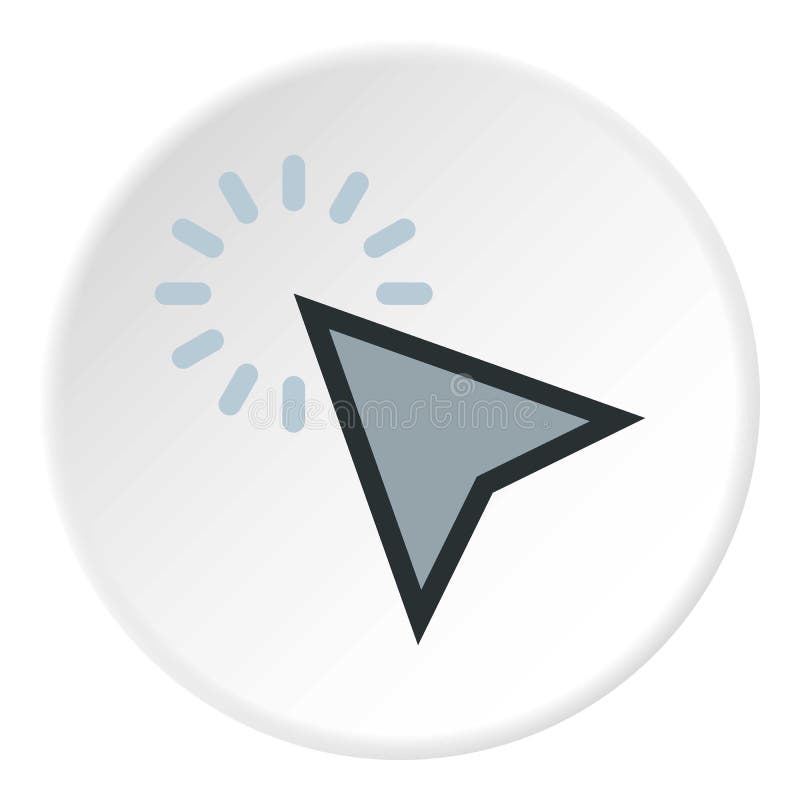 O Cursor Clica O ícone, Estilo Liso Ilustração Stock - Ilustração de ...