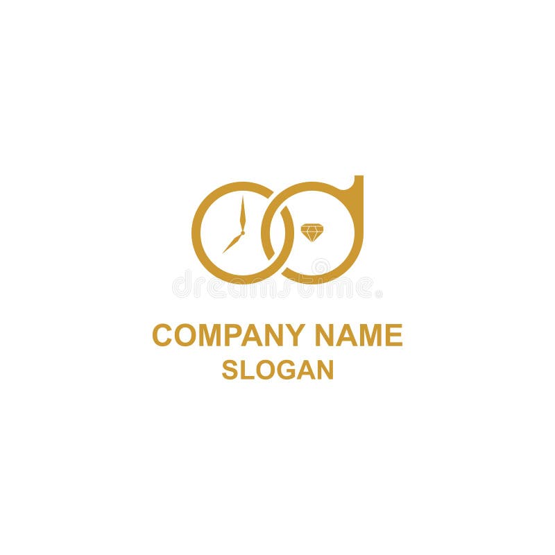 O and D Letter Initial, Watch and Jewellery Store Logo. Stock Vector ...