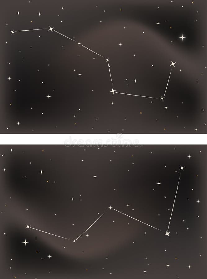 Constelações: Cassiopeia, Dipper Grande, Cepheus, Lyra, Grus, Cyg ...