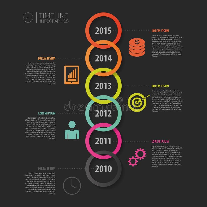 O Espaço Temporal Infographic, Molde Do Projeto Do Vetor Ilustração ...