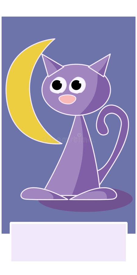 O gato roxo ilustração stock. Ilustração de fofofo, escuro - 7394378
