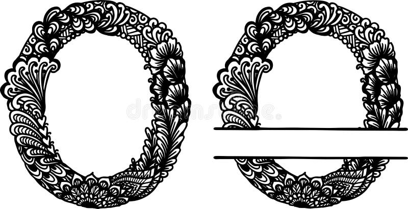 Hand Drawn Letter O for Design Element. Vector Illustration Stock ...