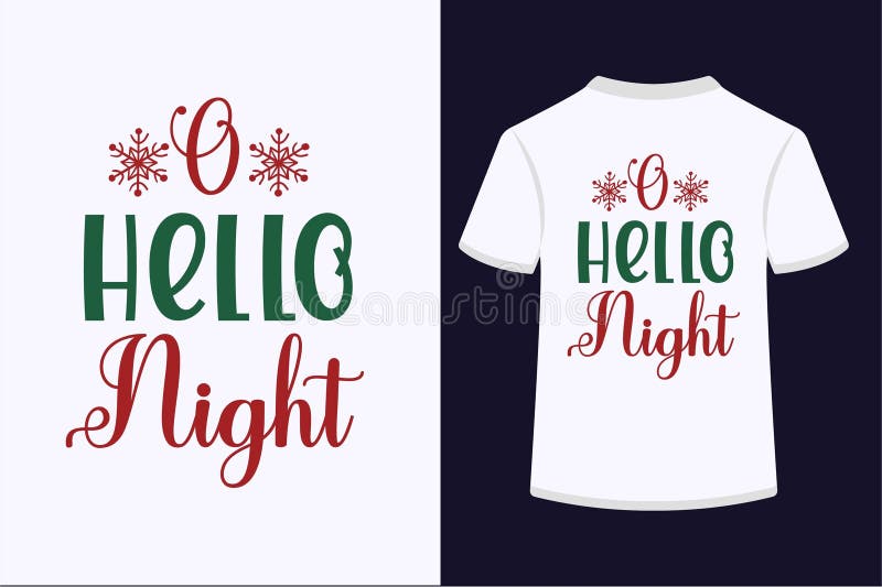O Hello Night Vector T-shirt Design Stock Illustration - Illustration ...