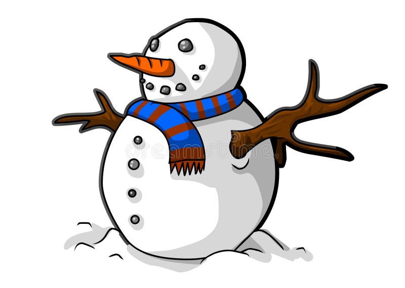 O homem da neve ilustração stock. Ilustração de nariz - 16707894