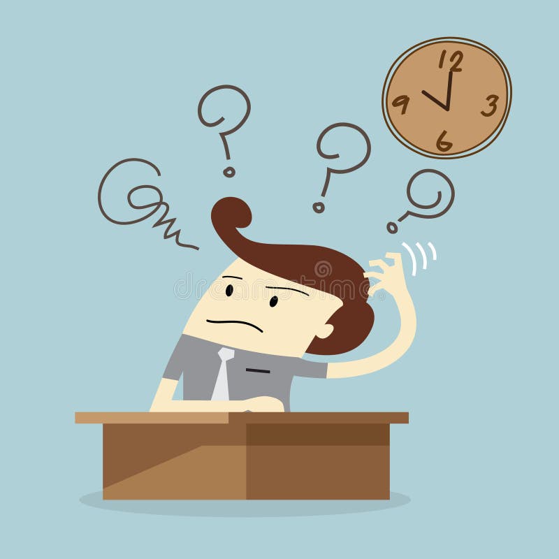 O Homem De Negócio Tem Uma Perda De Tempo Ilustração do Vetor ...