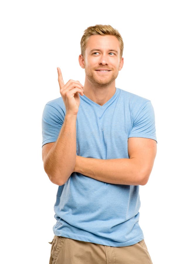 O Homem Feliz Tem Uma Ideia Foto de Stock - Imagem de cara, alegria ...