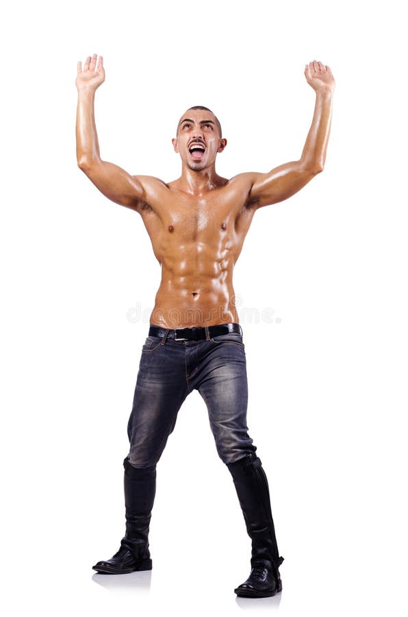 O Homem Rasgado Isolado No Branco Foto de Stock - Imagem de rasgado ...