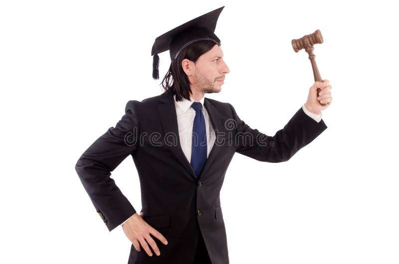 O Juiz Isolado No Fundo Branco Foto de Stock - Imagem de autoridade ...