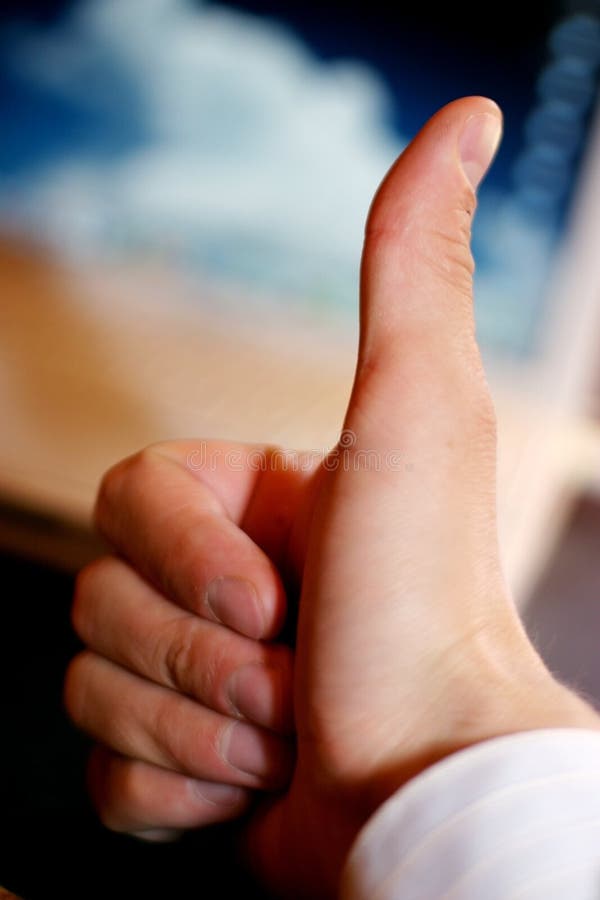 Ok duim omhoog stock foto. Image of goed, gedaan, teken - 1045530