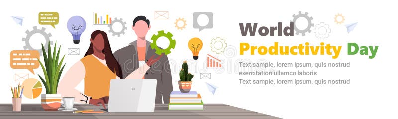 World Productivity Day. Time Management Concept. Stock Vector ...