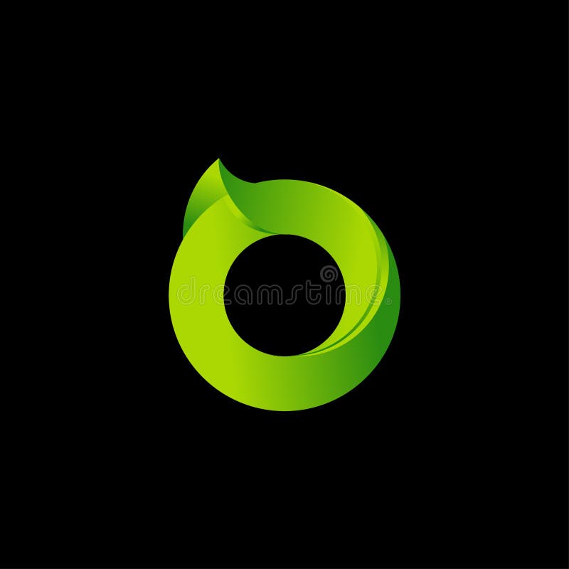 O Letter Eco Friendly Green Logo and Icon Design Vector Stock Vector ...