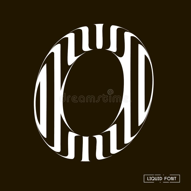 R Letter Formed by Parallel Lines. a Letter Made of Glass through Which ...