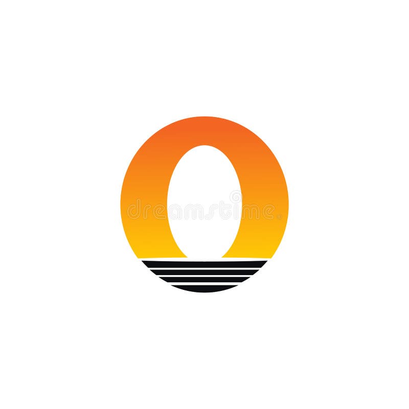 O Letter Initial Icon Logo Design Template Stock Vector - Illustration ...