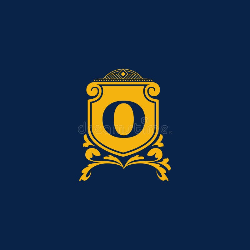 O Letter Initial with Royal Template. Elegant with Crown Logo Vector ...