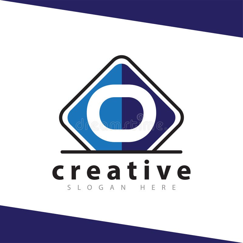 O Letter with Plaque Square Logo Icon Vector Template Stock Vector ...