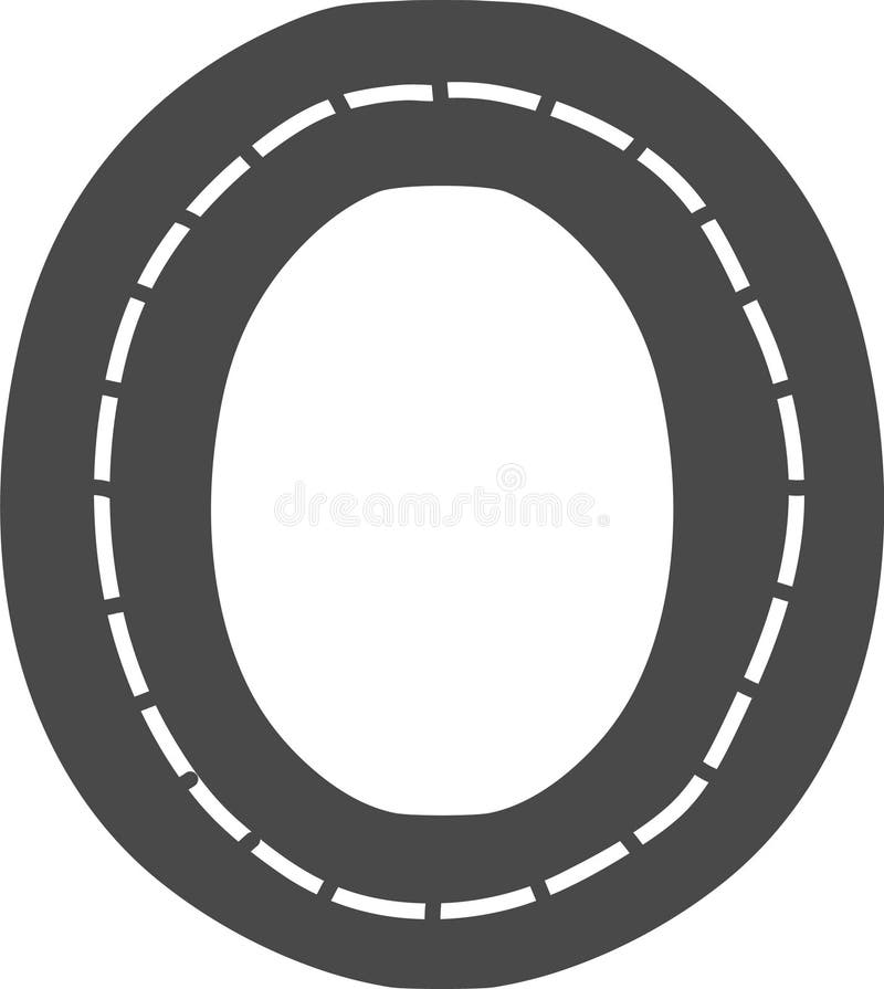 O Letter Road Alphabet Kids Stock Vector - Illustration of letter, road ...