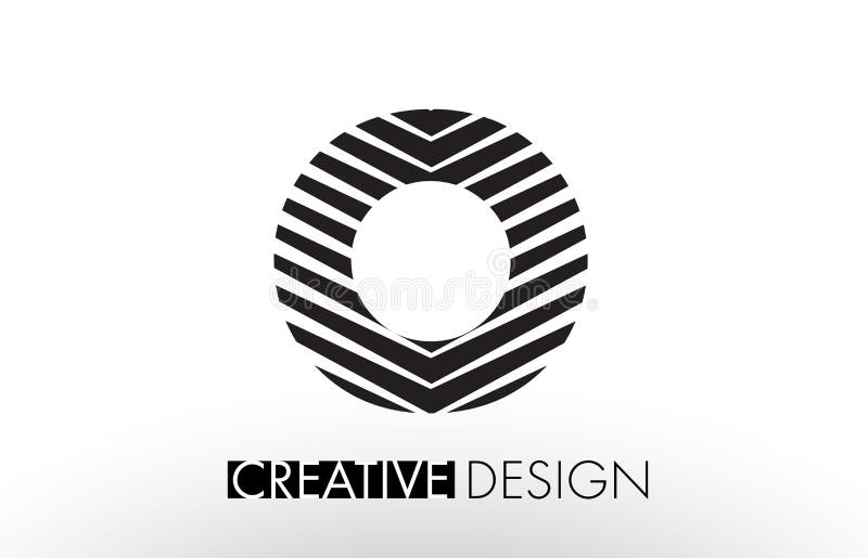 O Lines Letter Design with Creative Elegant Zebra Stock Vector ...