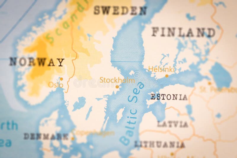 O Mapa Realista De Estocolmo. Foto de Stock - Imagem de terra, cultura ...