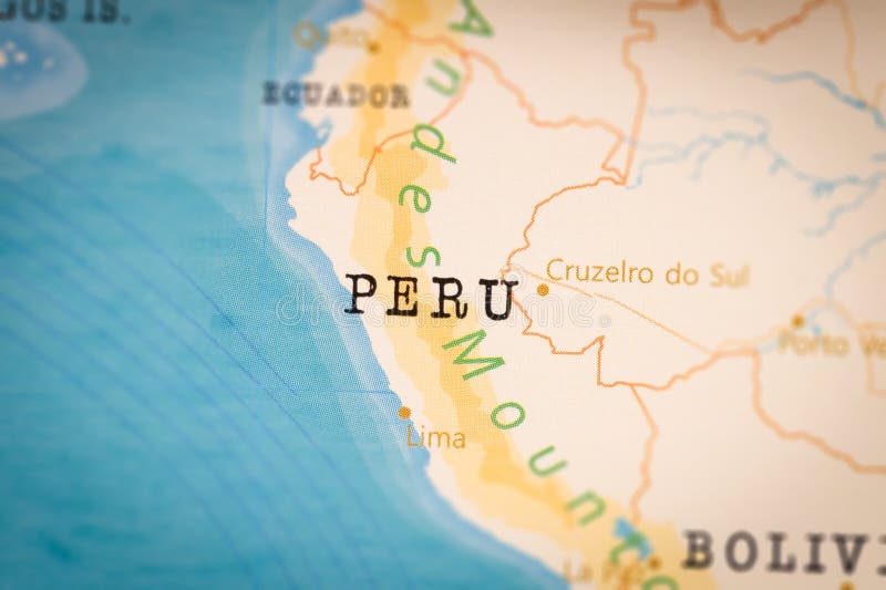 O mapa realista do peru. ilustração stock. Ilustração de ambiente ...