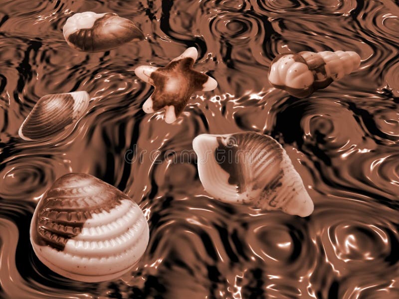 O mar do chocolate foto de stock. Imagem de deserto, doces - 4000288