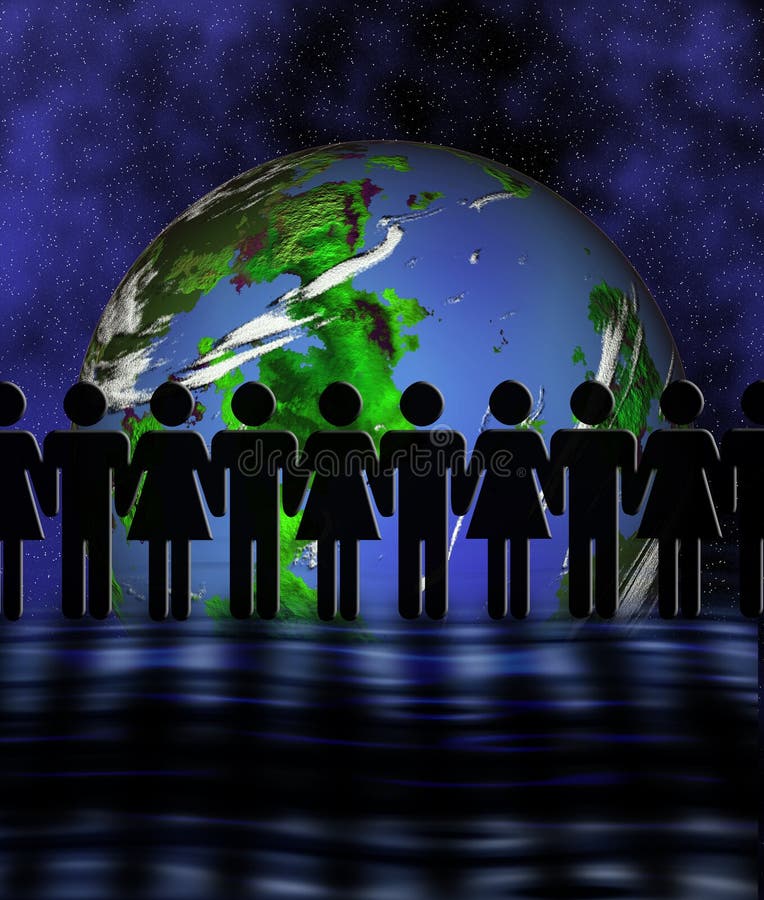 O mundo unido ilustração stock. Ilustração de unido, planeta - 120210