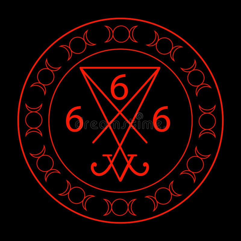 Conjunto De Sinais Ocultos Satânicos Desenhados à Mão E Símbolos ...