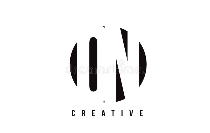 On O N White Letter Logo Design with Circle Background. Stock Vector ...