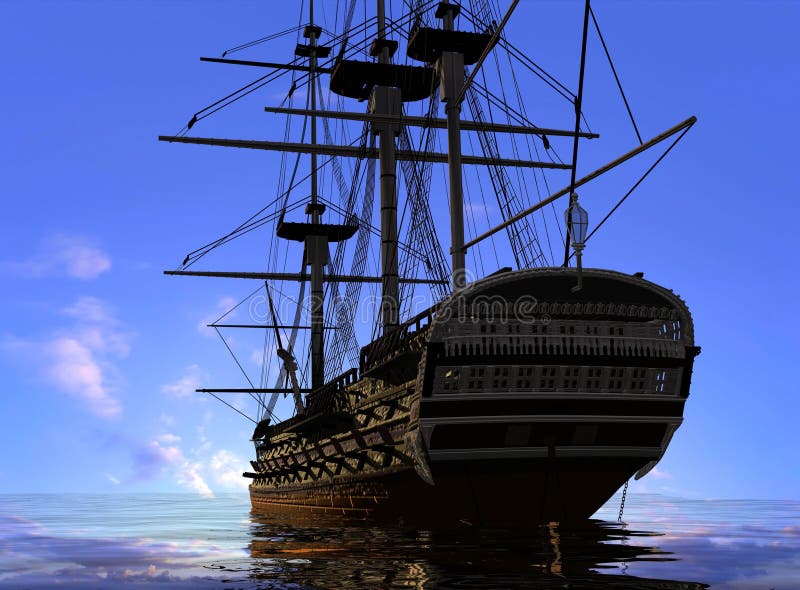 O navio antigo foto de stock. Imagem de equipamento, oceano - 10352960