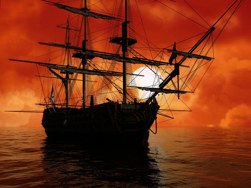 O navio antigo ilustração stock. Ilustração de onda, antiguidade - 11245524