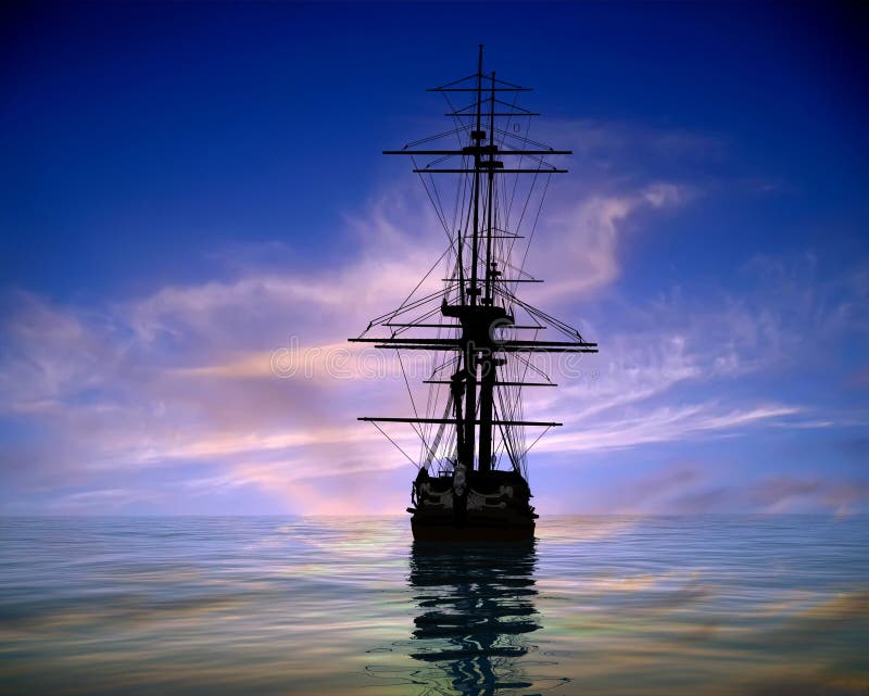 O navio antigo imagem de stock. Imagem de escuna, equipamento - 8089757