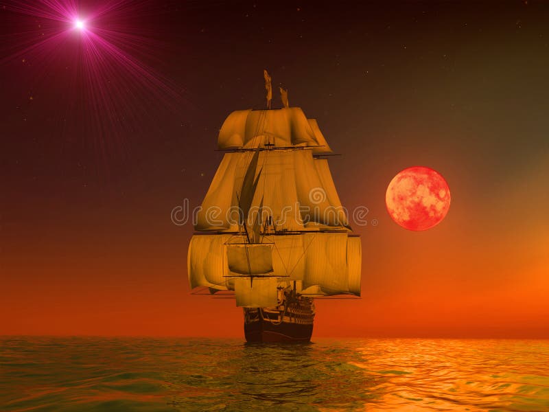 O navio antigo ilustração stock. Ilustração de antiguidade - 9499297