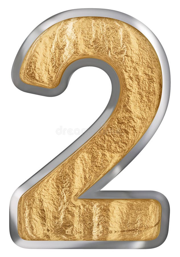 O Numeral 2, Dois, Isolados No Fundo Branco, 3d Rende Ilustração Stock ...