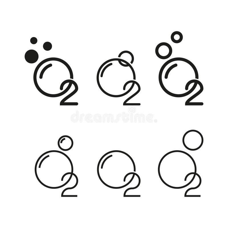 O2 Oxygen Icon, Vector Illustration. Stock Vector - Illustration of ...