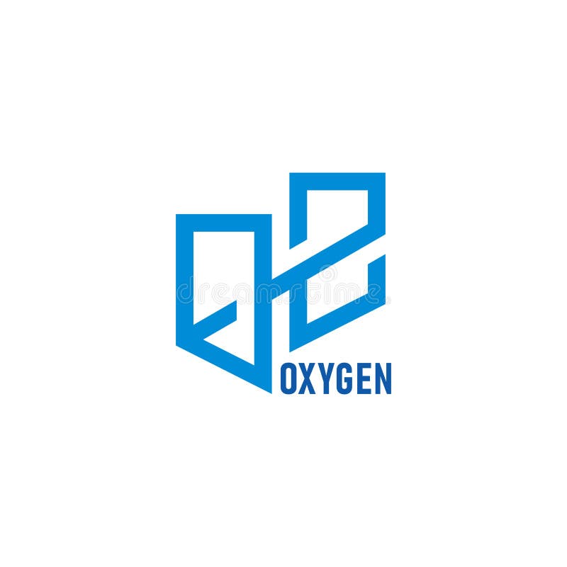 O2 Oxygen Linked Geometric Line Logo Vector Stock Vector - Illustration ...
