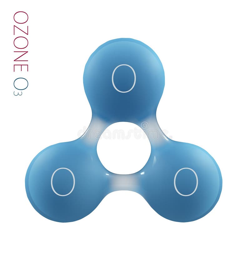 O3 Ozone 3d Molecule Isolated on Abstract Background Stock Photo ...